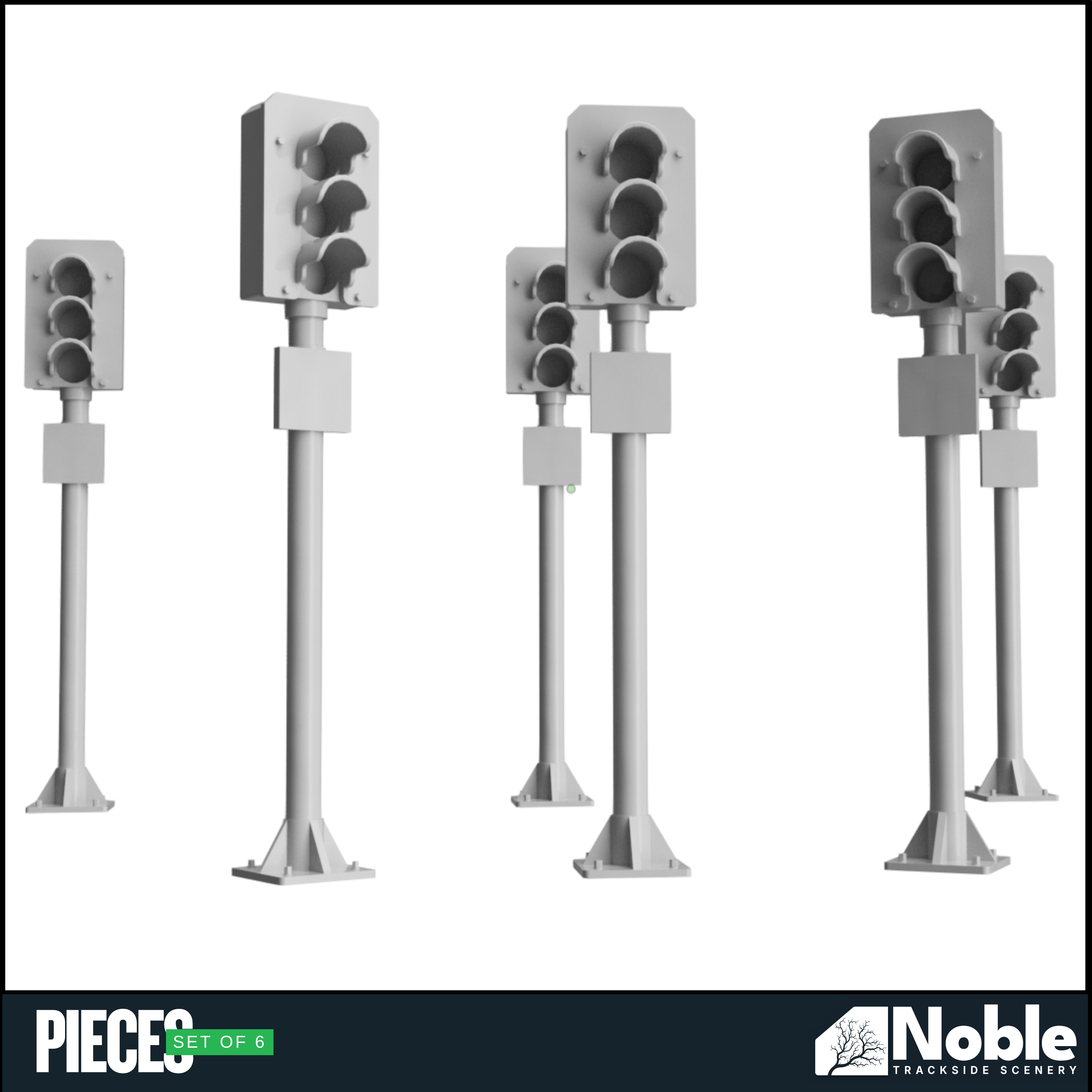 Share 3 Aspect Signal - O Gauge 1:43 (Pack of 6) | Model Railway Scene ...