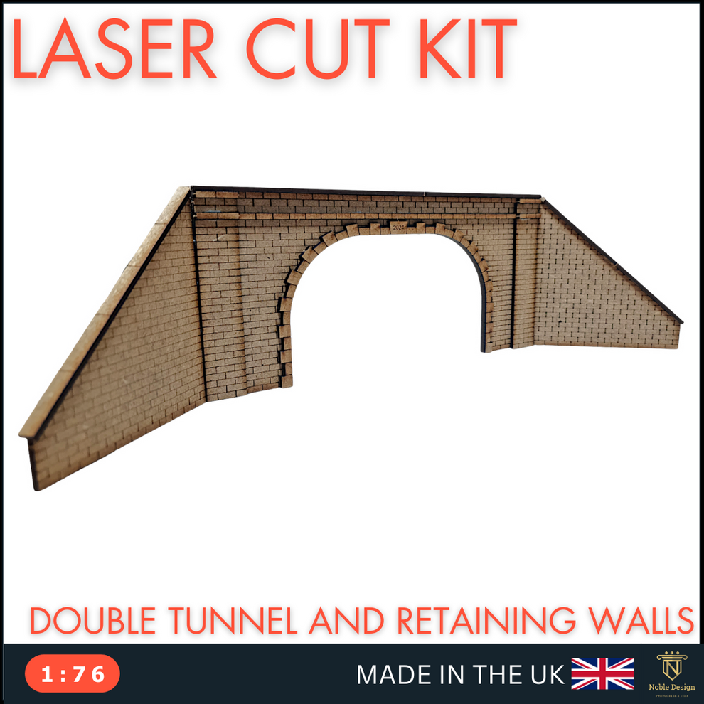 Double Rail Tunnel & Retaining Walls - OO Gauge 1:76 | Laser Cut Kit ...